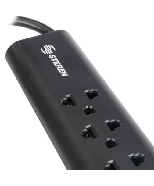 Multicontacto de 6 salidas Americanas/Europeas marca Steren. | Cad ...