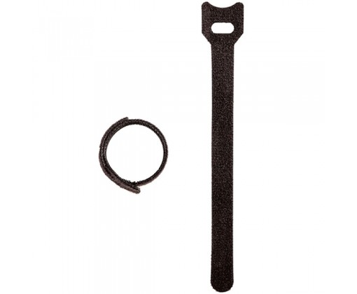 Cincho de Velcro Sujeta Cables 1.2 x 20 cm. Negro C/10 Piezas marca ...