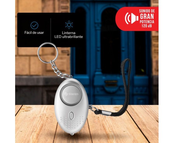 Alarma Portátil Personal de 120 dB con Linterna Led marca Steren | Cad ...