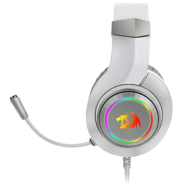 Audífonos Gamer RGB de Diadema Hylas Blanco | Cad Toner. El Más Grande!