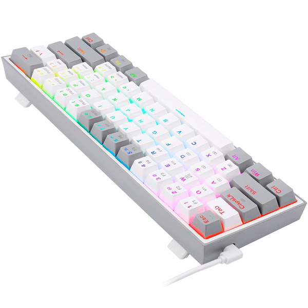 Teclado Mod. K617 Fizz Rainbow Blanco/Gris Ingles marca Redragon | Cad ...